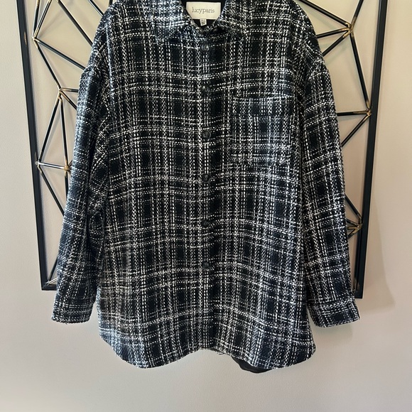 Lucy Paris | Jackets & Coats | Lucy Paris Monochrome Tweed Jacket ...